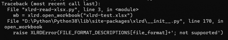 Python错误集锦：xlrd打开excel文件提示xlrd.biffh.XLRDError: Excel xlsx file; not supported(xlrd不支持xlsx) – 桔子code